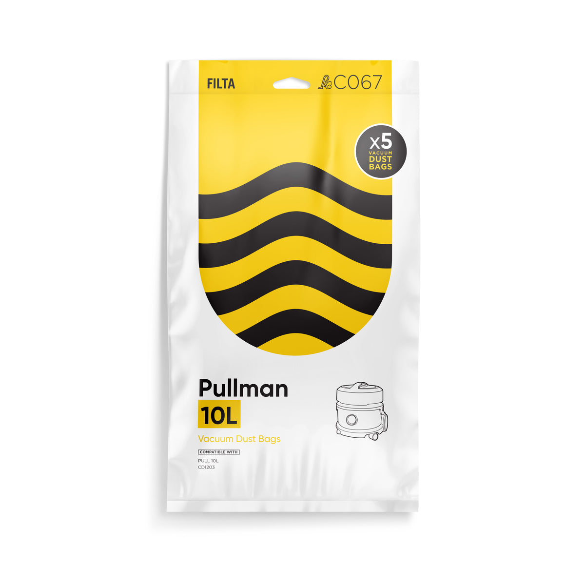 Pullman 10 Litre Multi Layered Vacuum Cleaner Bags - 5 Pack – Millin
