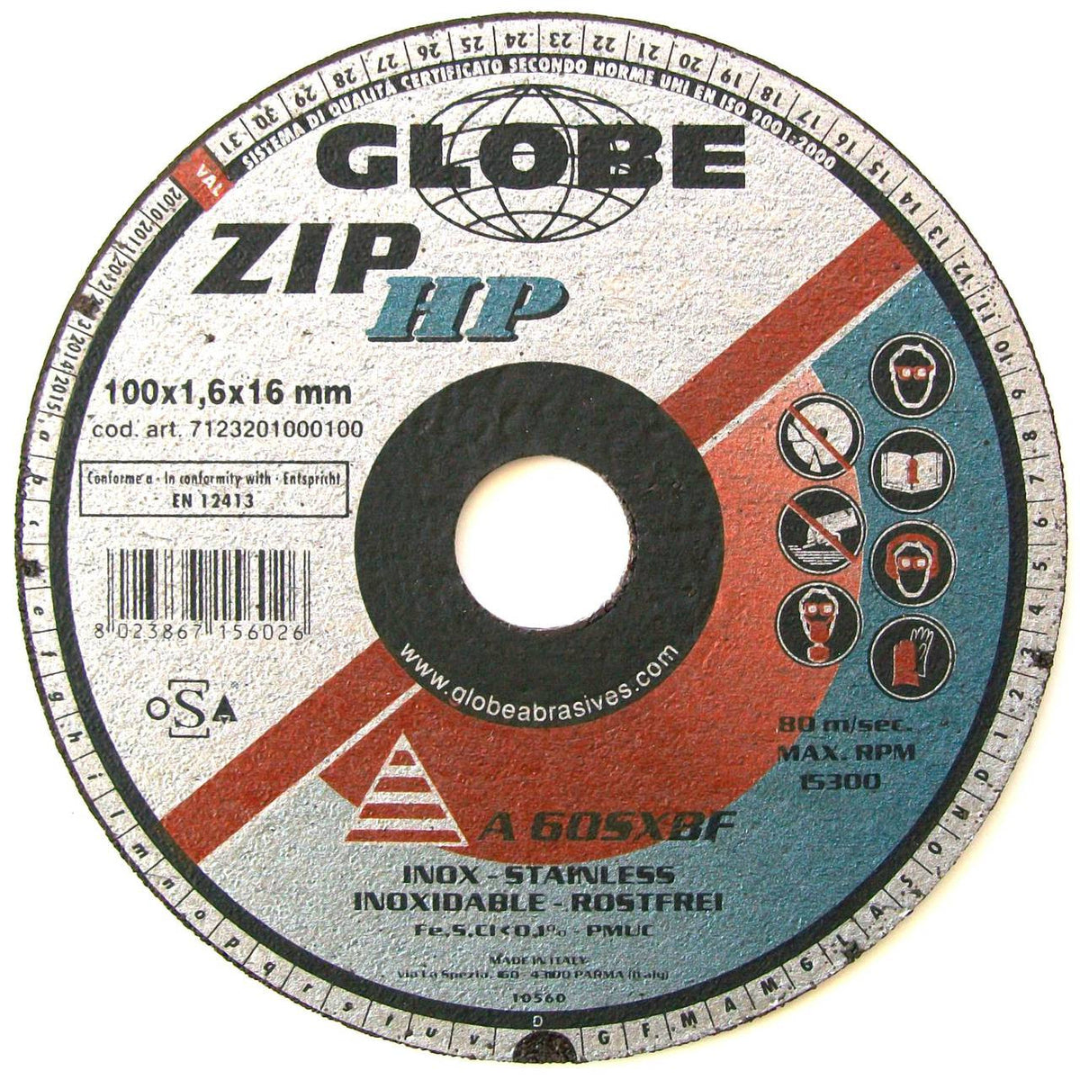 Globe SuperZip Thin Inox Italian Made Cut Off Discs – Millin