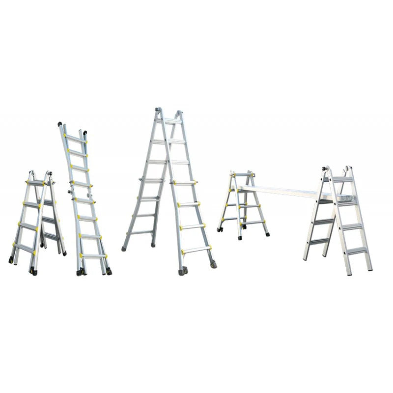 Pro Series Aluminium Industrial Telescopic Ladder - 4 Ladders In 1 – Millin