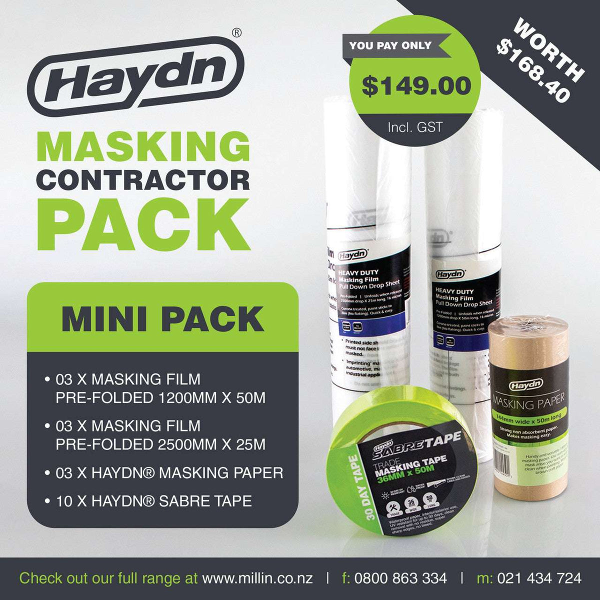 Haydn Mini Masking Pack – Millin