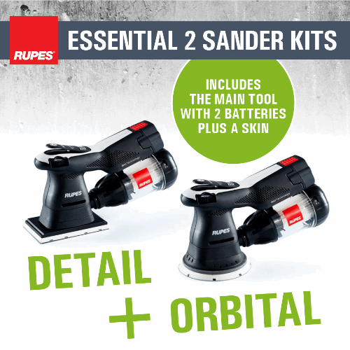 Rupes 18V Random Orbital 125mm And Detail Sander Kit - Premium Cordless ...