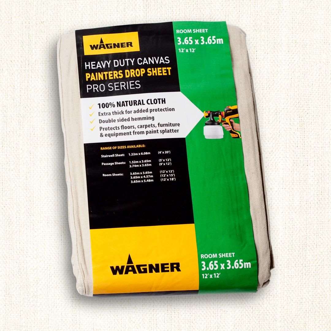 Wagner Heavy Duty Canvas Painters Drop Sheets - 3.6m x 3.6m – Millin